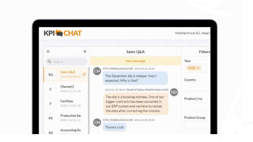 KPI Chat – Reporting Plaza